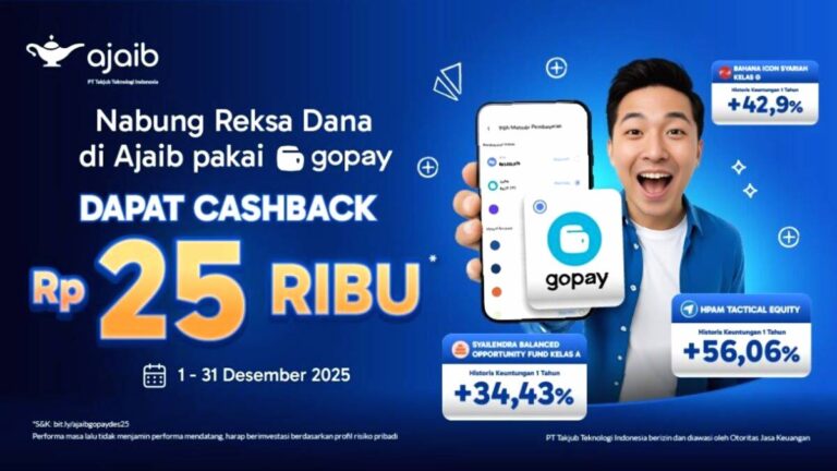 Promo Ajaib: Nabung Reksa Dana via GoPay Berhadiah Cashback Rp25 Ribu – BANYUMASEKSPRES.ID