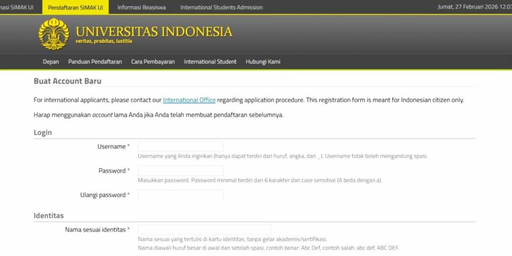 Pendaftaran SIMAK UI S2 dan S3 2026 Dimulai, Simak Cara Daftarnya ...